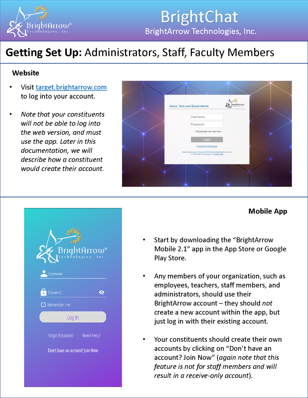 BrightChat Documentation for Teachers | BrightArrow Technologies